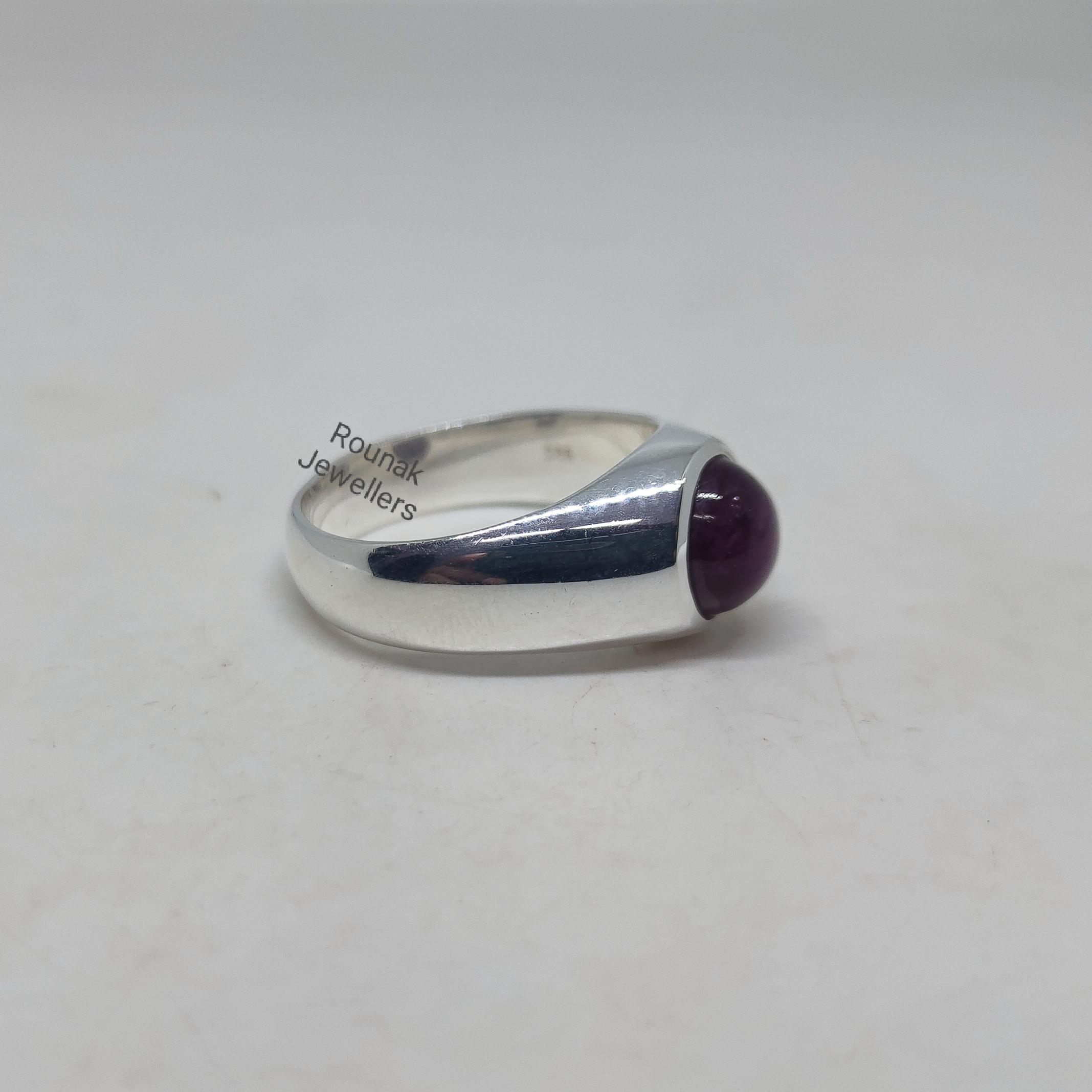 Sterling Silver Star Ruby Ring: Round Solitaire Birthstone - Etsy