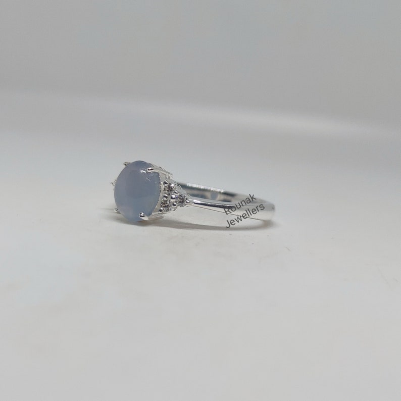 White Star Sapphire Ring Engagement Ring 925 Sterling - Etsy