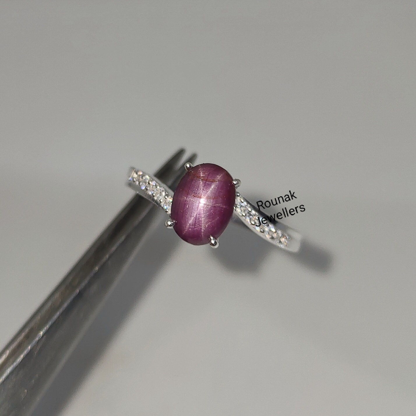 Genuine Star Ruby Ring Engagement Ring 925 Sterling Silver - Etsy