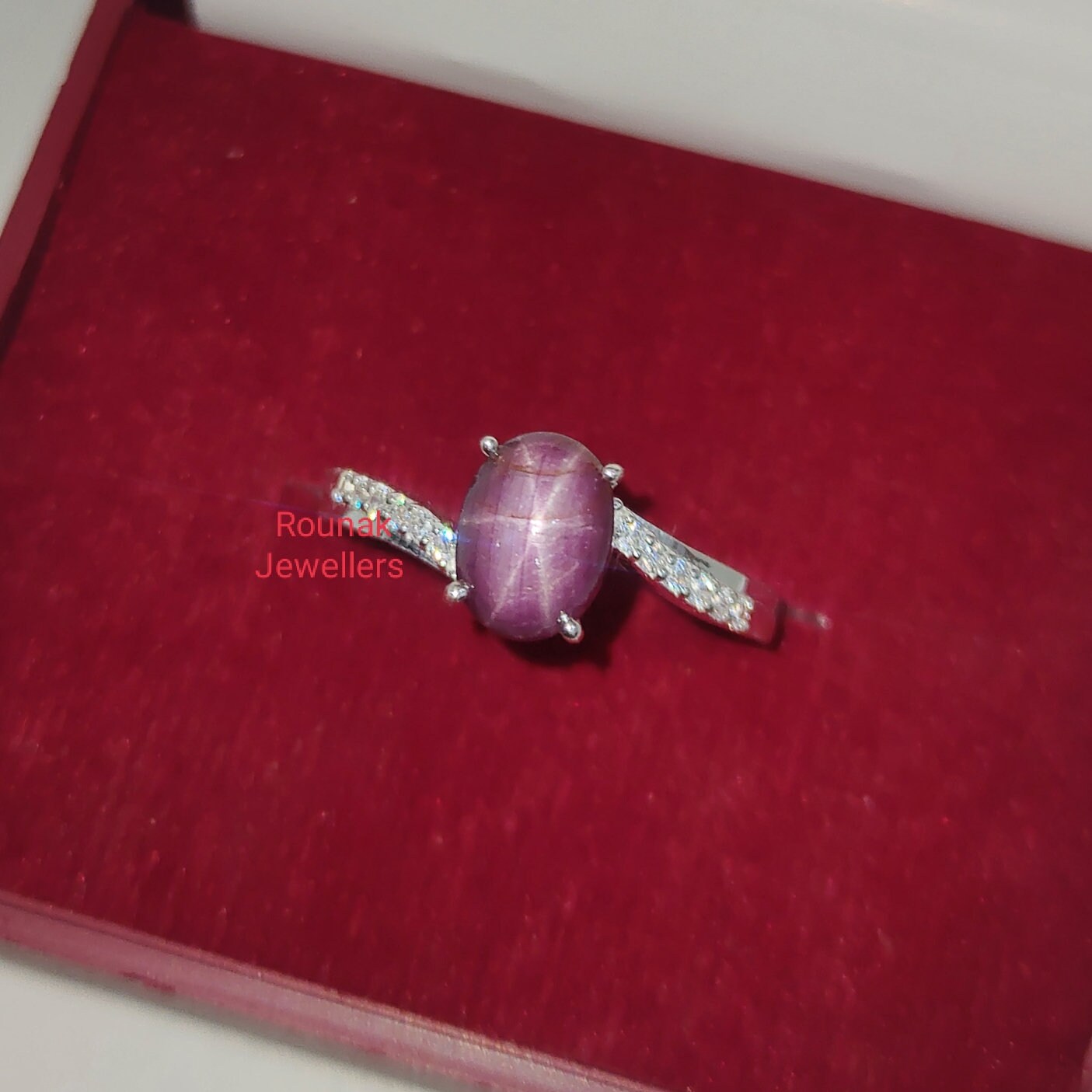 Genuine Star Ruby Ring Engagement Ring 925 Sterling Silver - Etsy