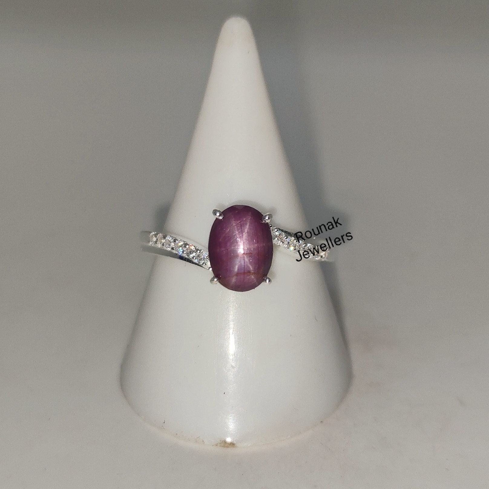 Genuine Star Ruby Ring Engagement Ring 925 Sterling Silver - Etsy