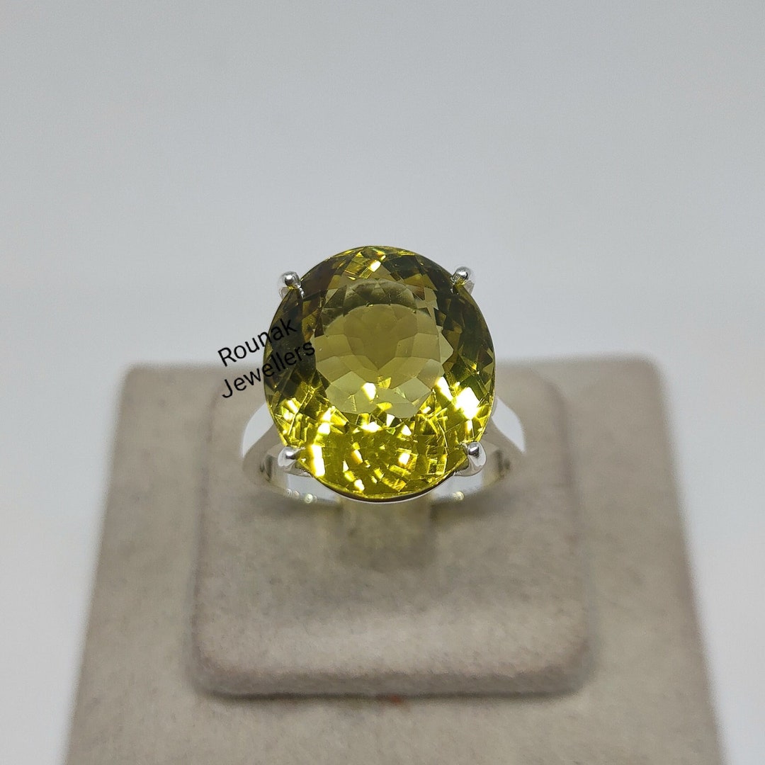 Oval Lemon Topaz Ring Natural Gemstone Ring 925 Sterling - Etsy