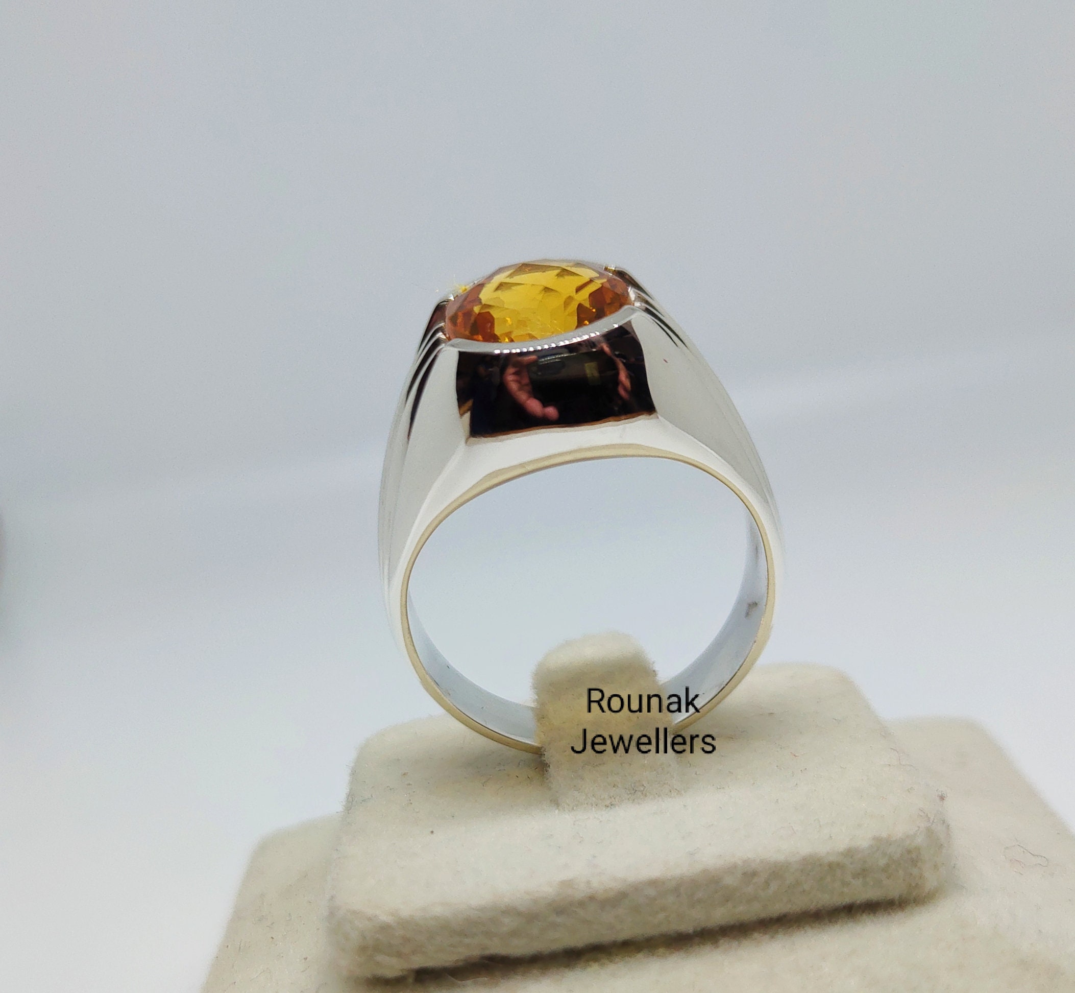 Natural Citrine Ring Men Citrine Silver Ring Citrine Stone | Etsy