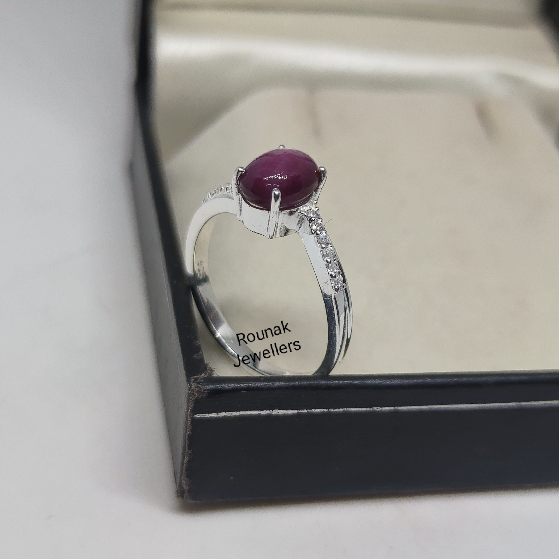 Genuine Star Ruby Ring Engagement Ring 925 Sterling Silver - Etsy