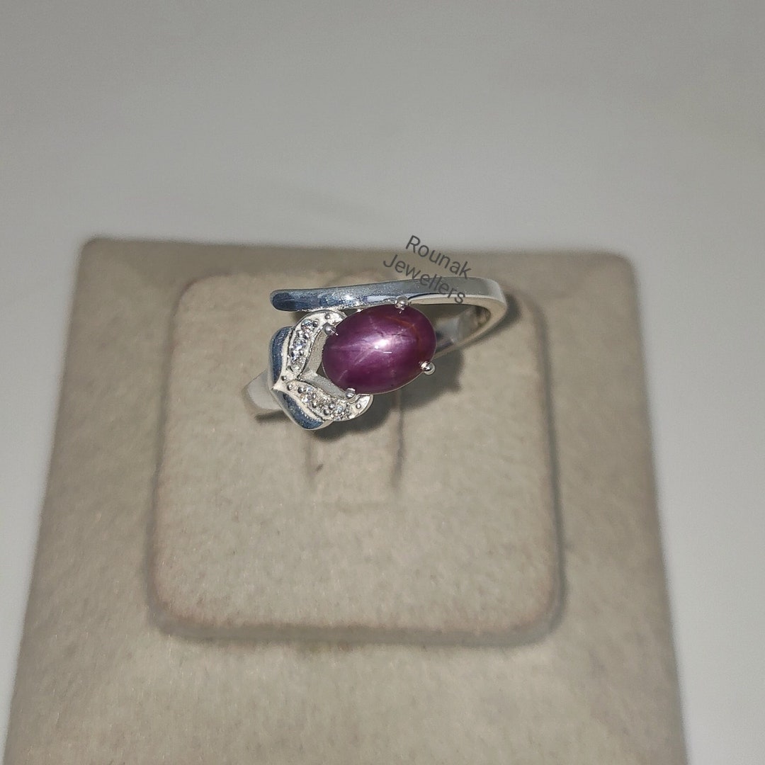 Genuine Star Ruby Ring, Engagement Ring, Art Deco Star Ruby Ring ...
