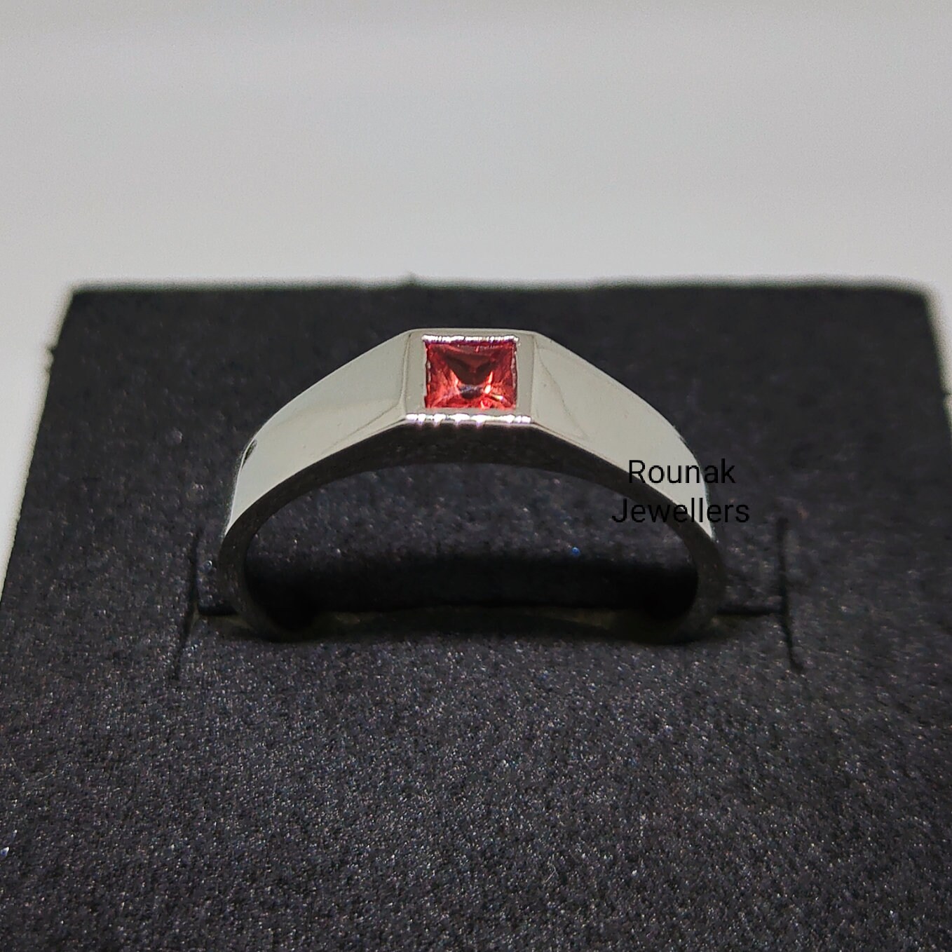 Princess Red Sapphire Ring Dainty Red Sapphire Ring925 - Etsy