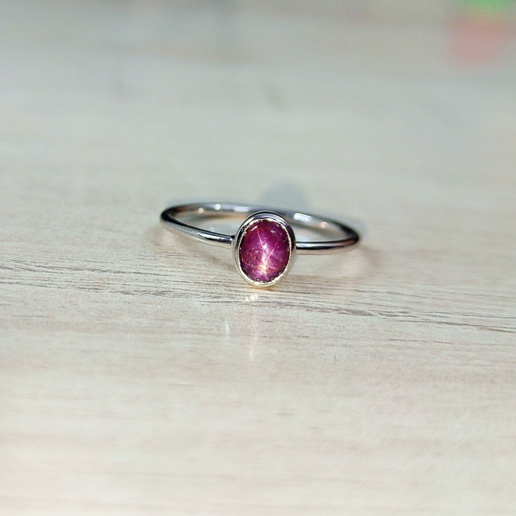 Simple Star Ruby Everyday Rings Handmade Rings 925 Sterling | Etsy