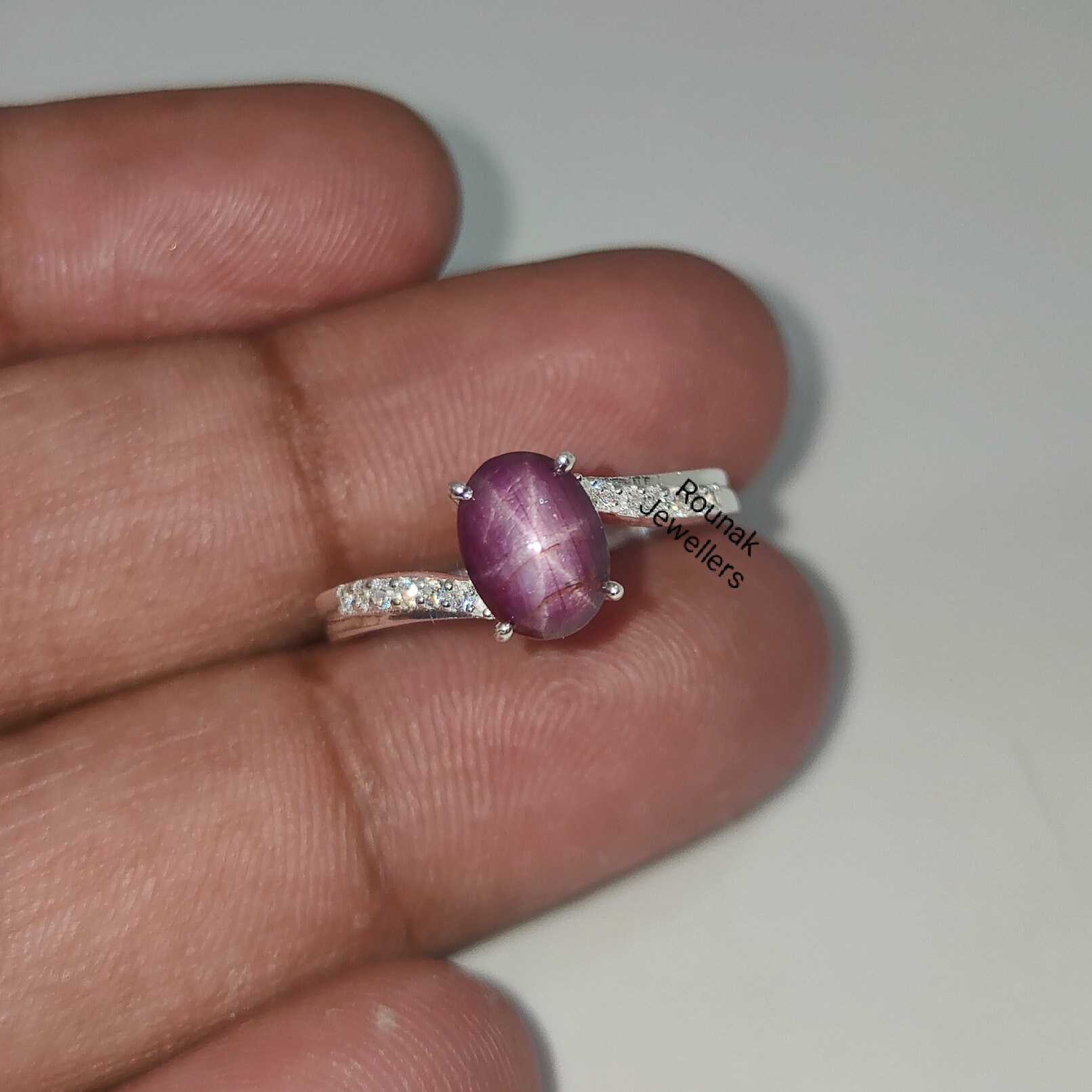 Genuine Star Ruby Ring Engagement Ring 925 Sterling Silver - Etsy