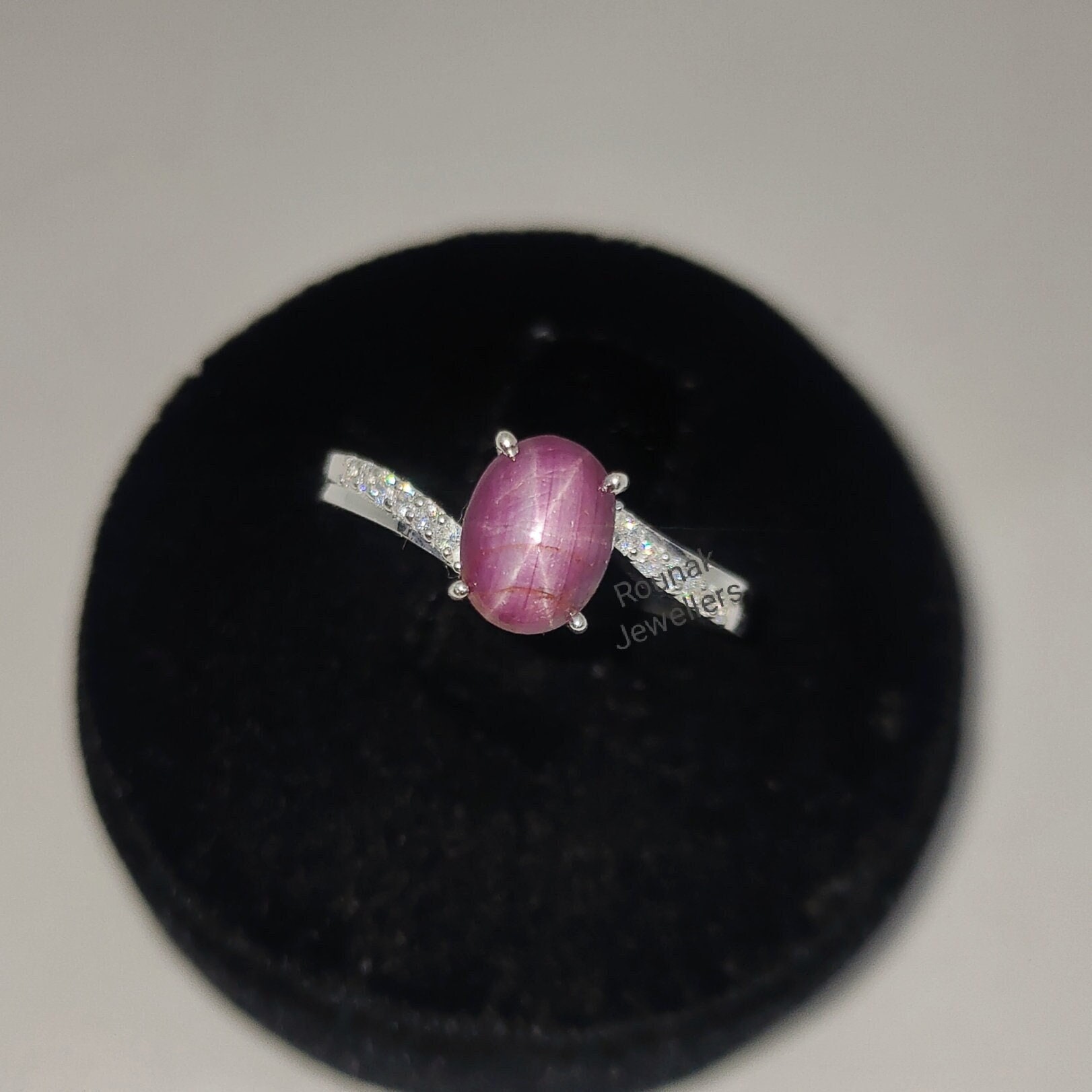 Genuine Star Ruby Ring Engagement Ring 925 Sterling Silver - Etsy