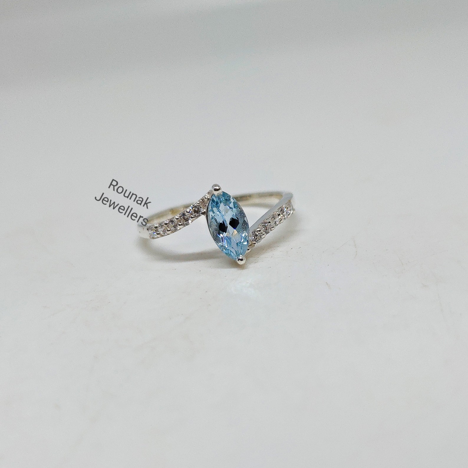 Aquamarine Ring March Birthstone Wedding Ring for Women | Etsy