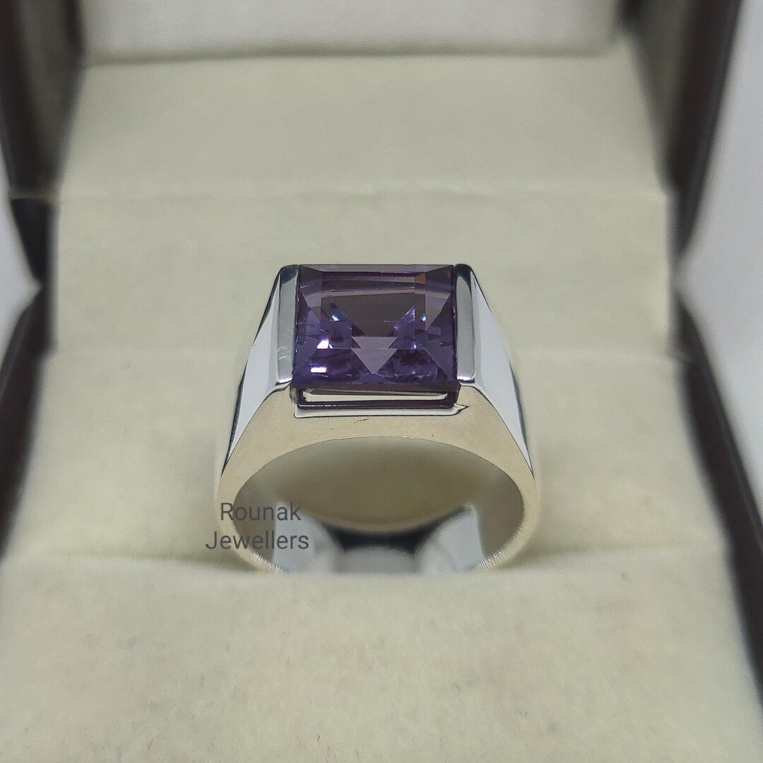 7.40ct Alexandrite Ring, Statement Ring,925 Silver Jewelry Ring, Lab ...