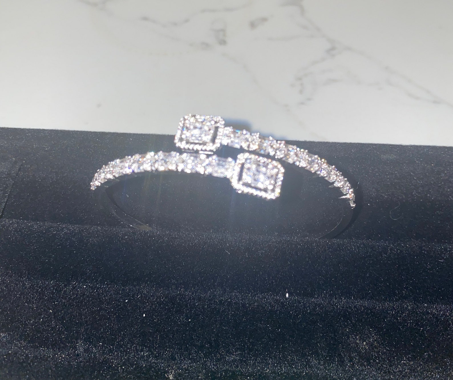 Diamond Cuff Bracelet - Etsy