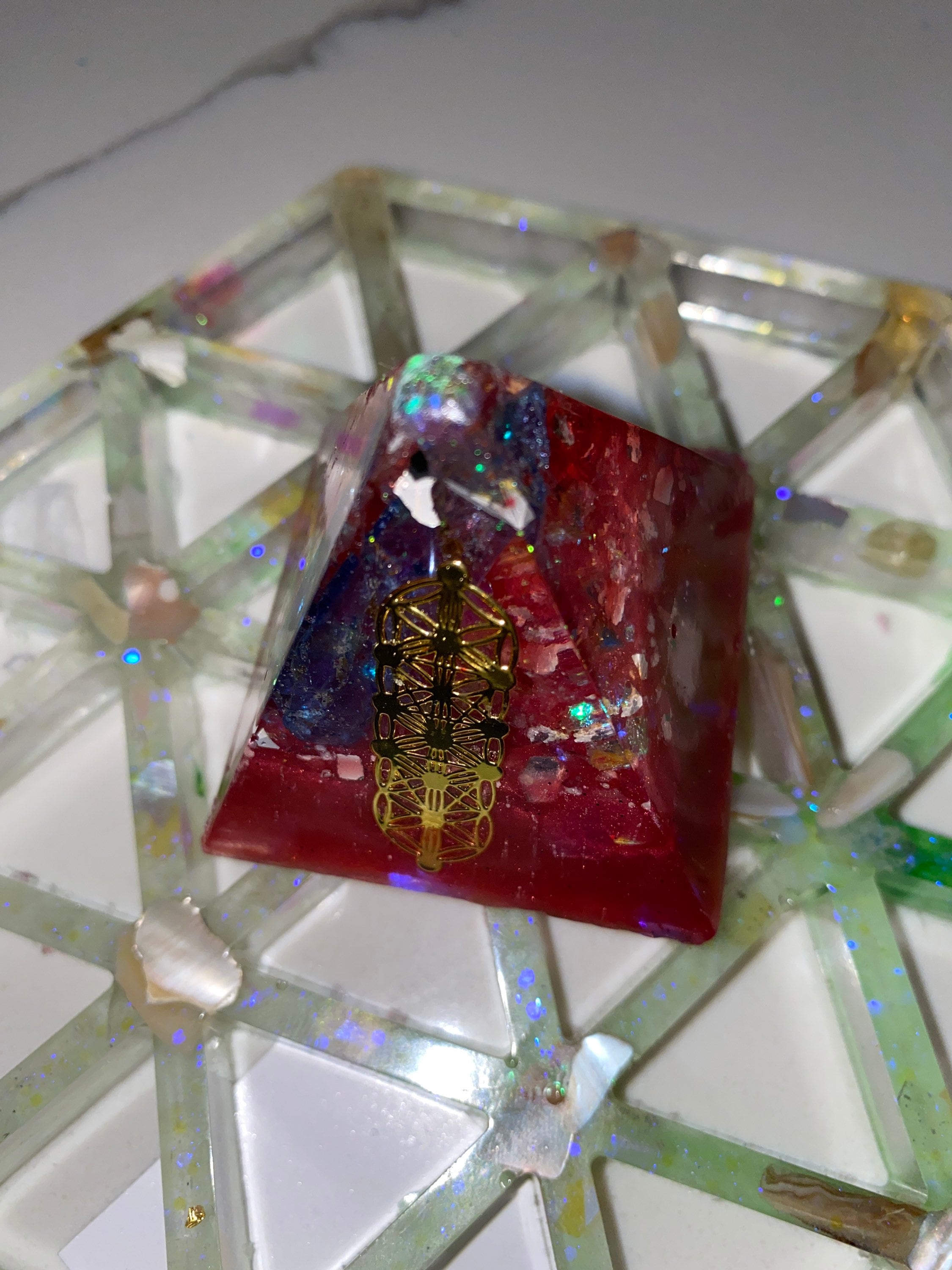 Ruby Red Orgonite Pyramid - Etsy