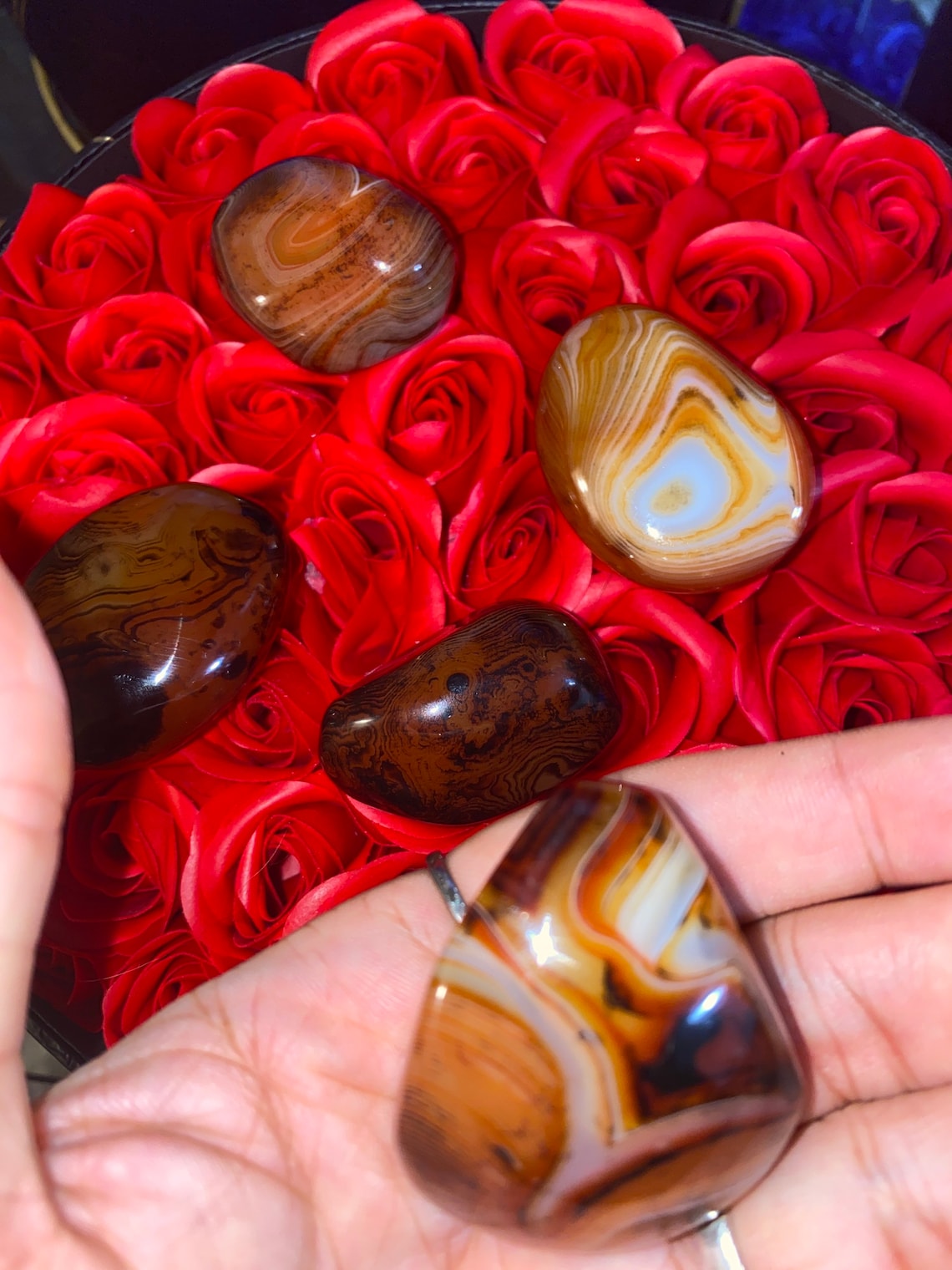 Brown / Tan Agate Stone - Etsy