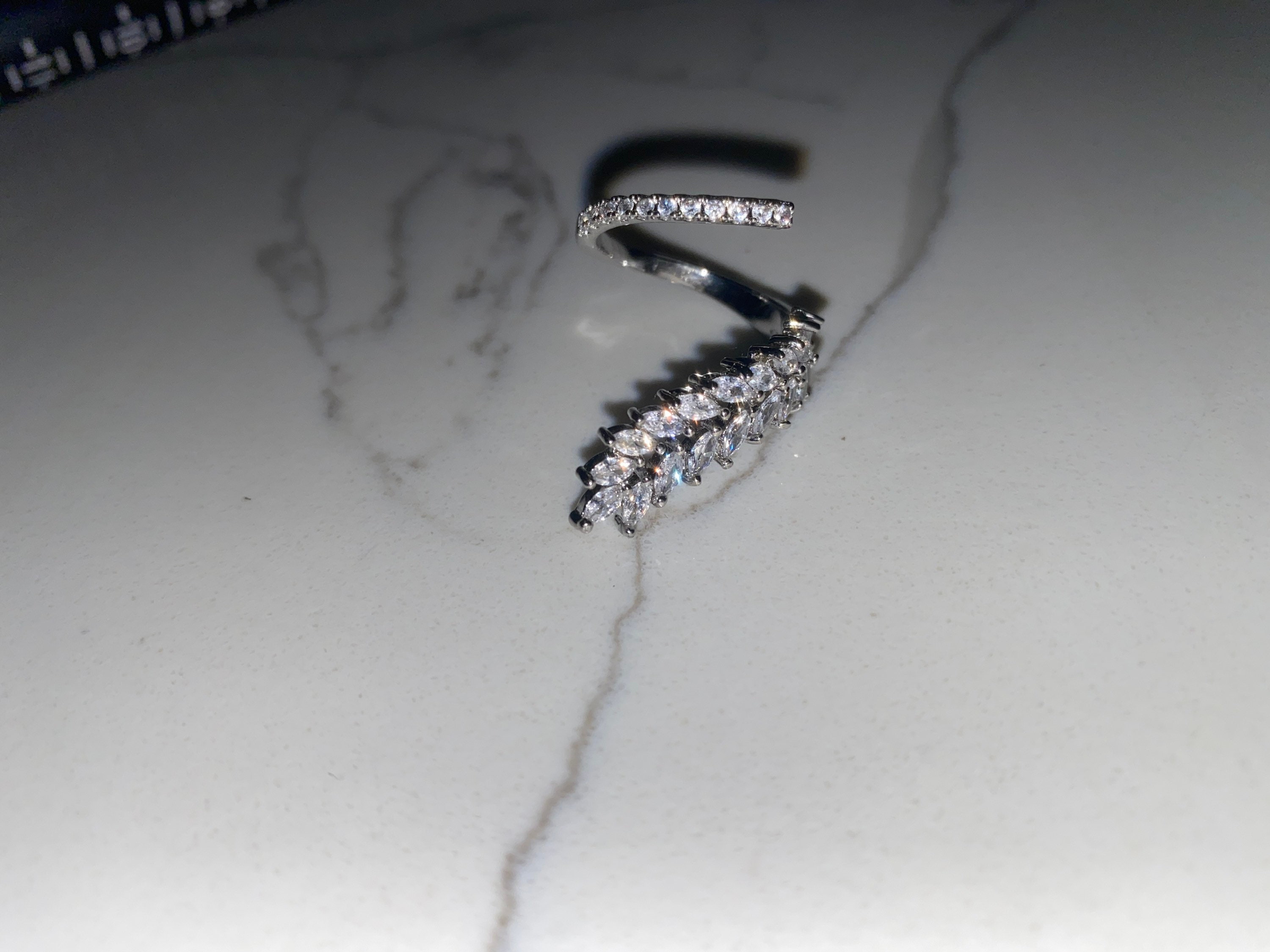 Spiral Resizable Diamond Ring - Etsy