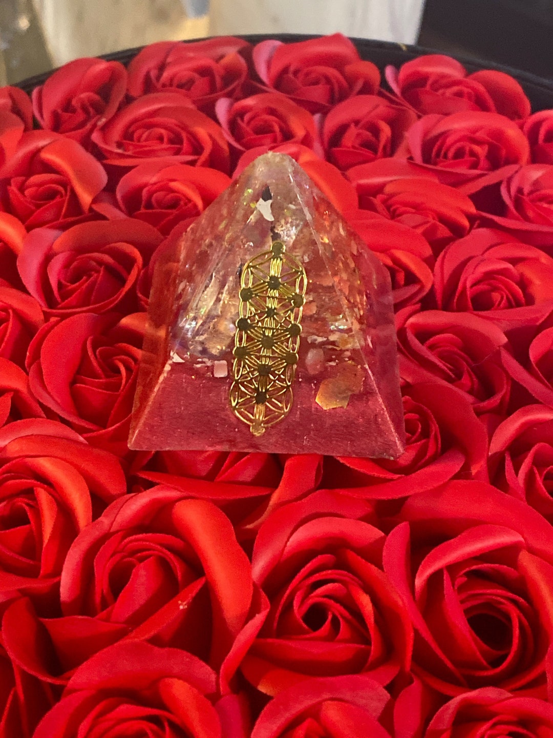 Ruby Red Orgonite Pyramid - Etsy