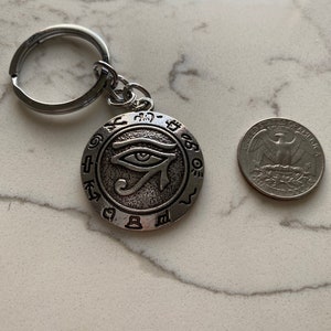 Silver Tinted Eye of Ra Keychain - Etsy