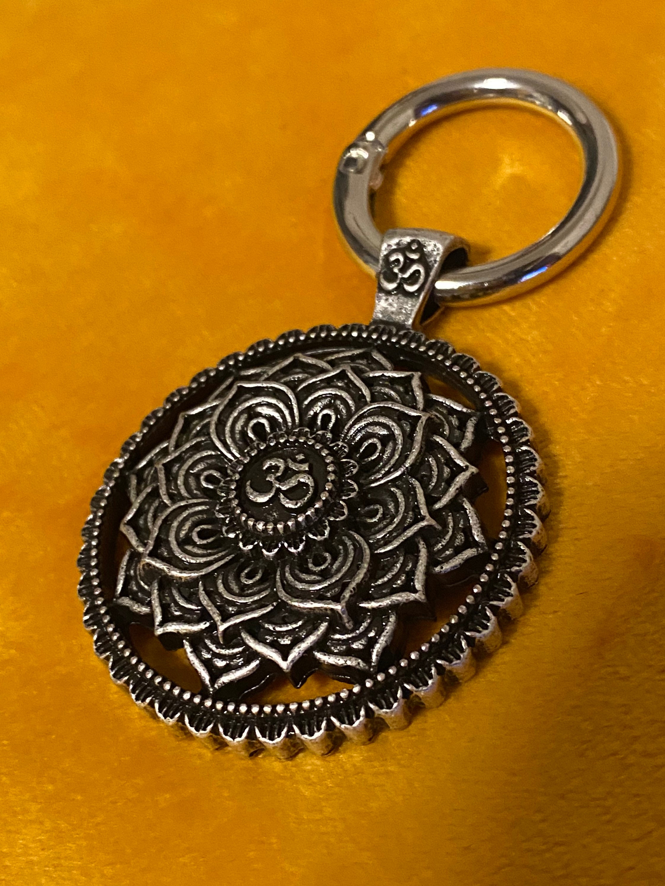 Lotus Flower OM Keychain | Etsy