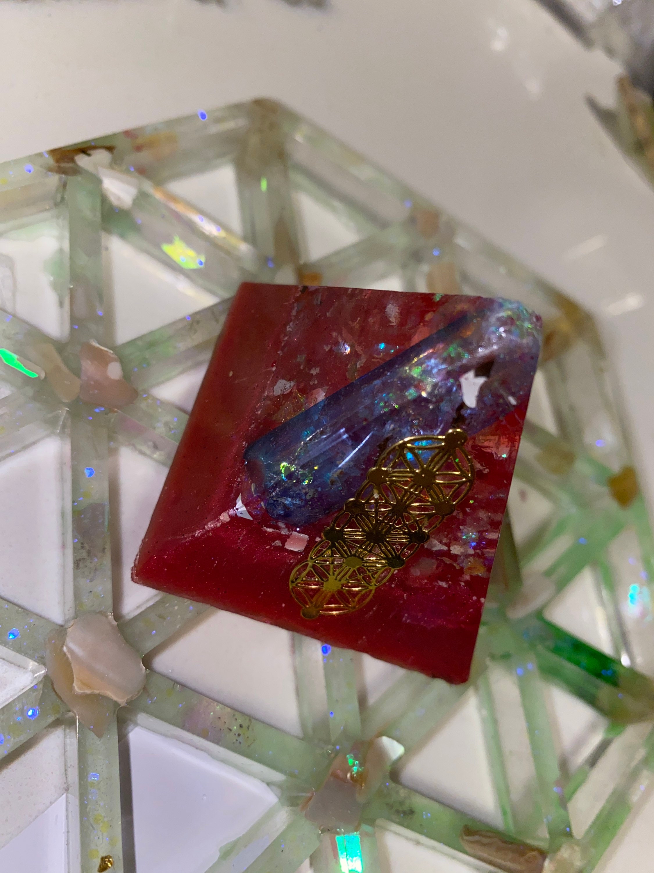 Ruby Red Orgonite Pyramid - Etsy