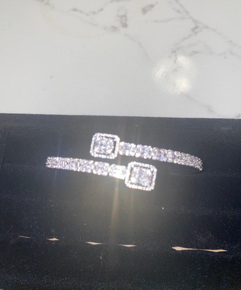 Diamond Cuff Bracelet - Etsy