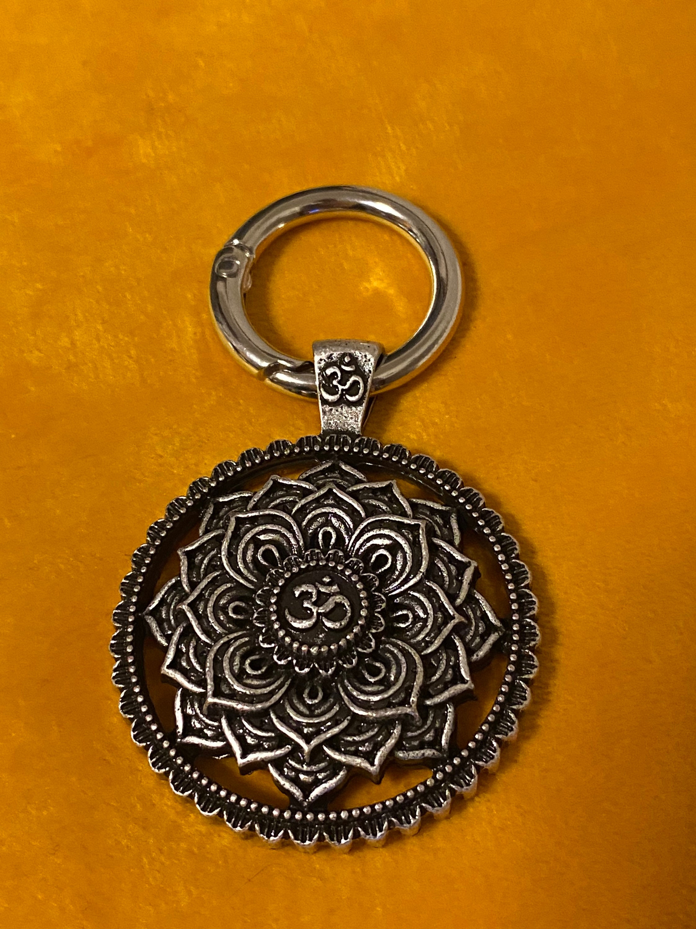 Lotus Flower OM Keychain | Etsy