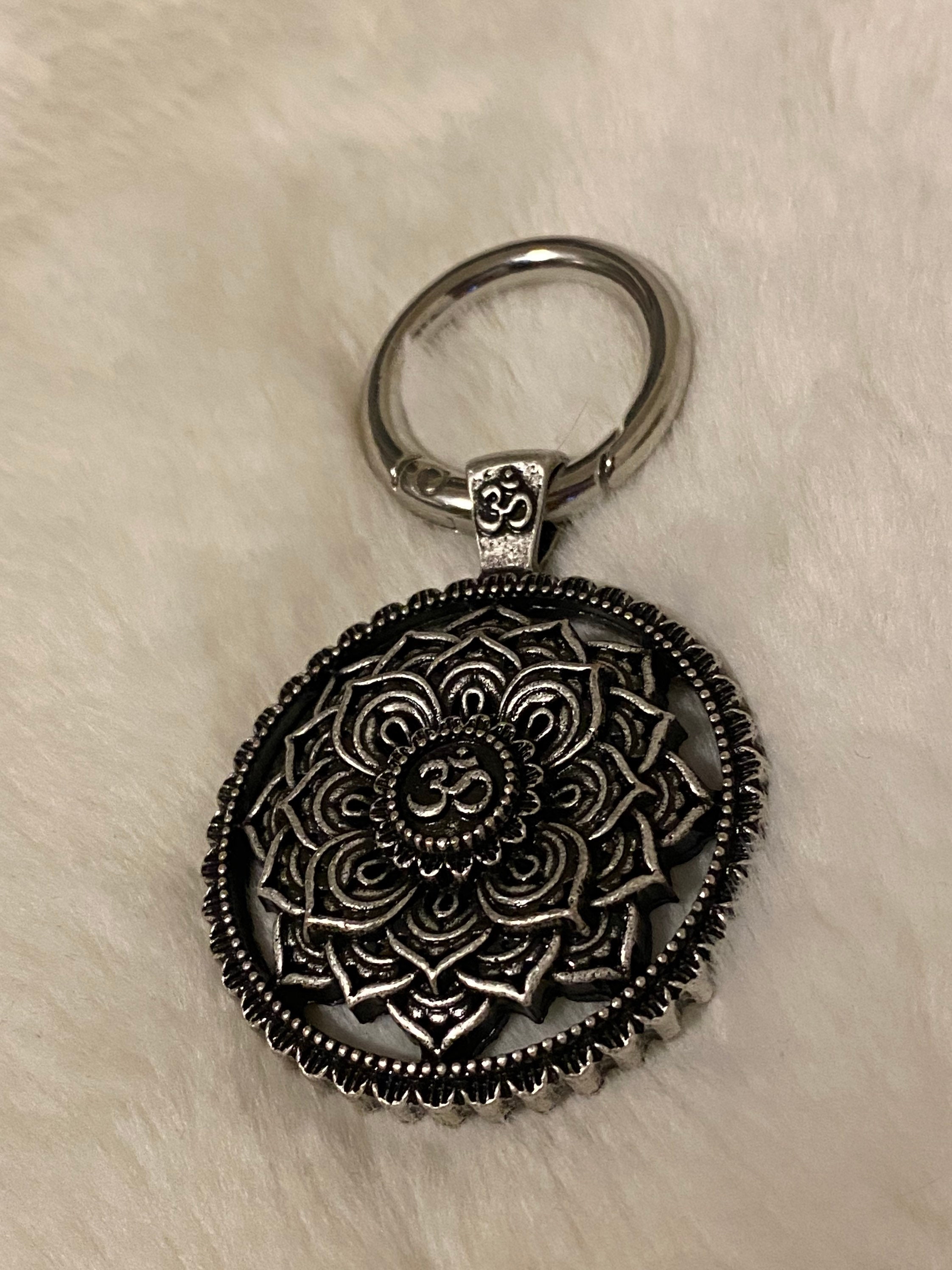 Lotus Flower OM Keychain | Etsy