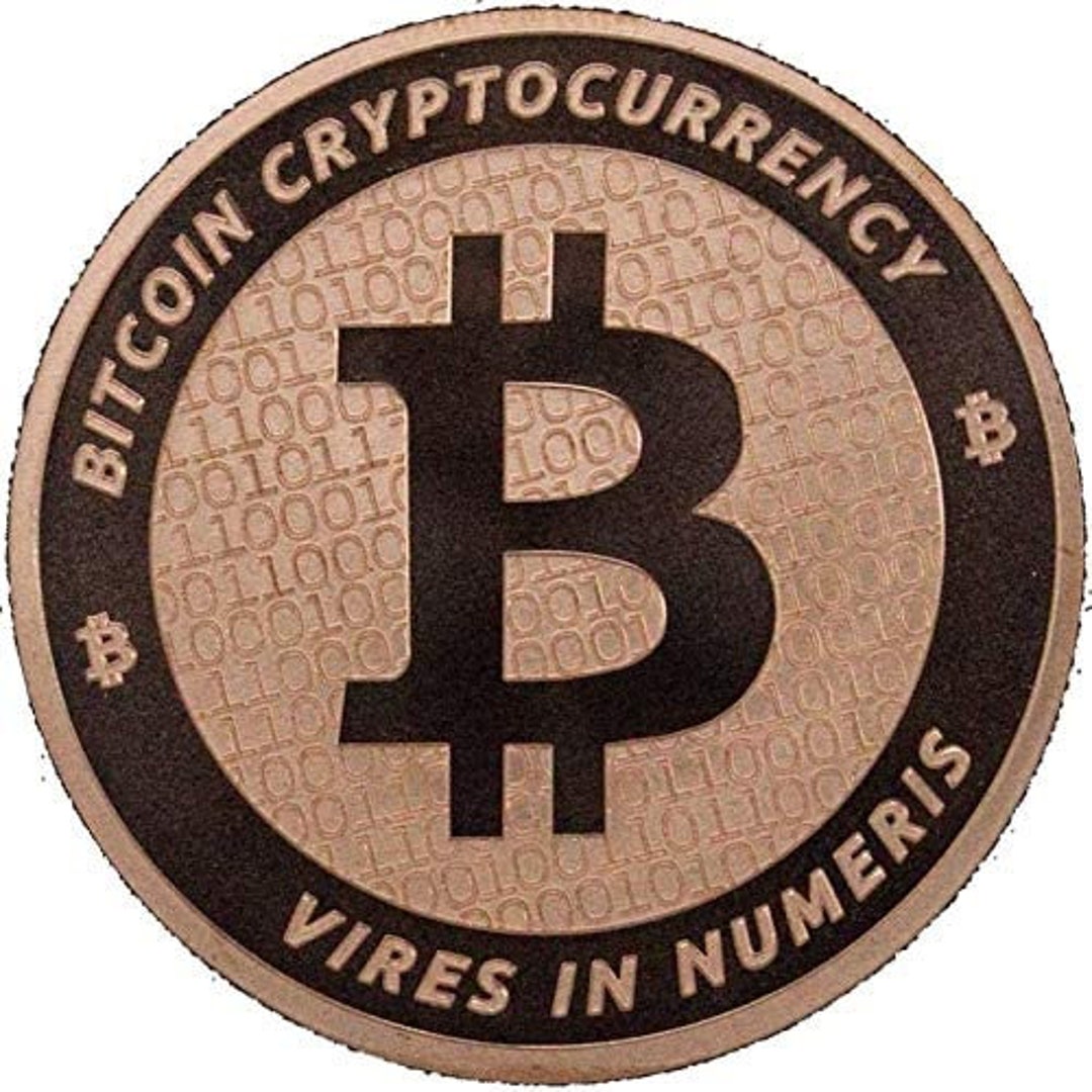 Bitcoin Copper Coin - 1 Oz 0.999% Pure Copper Round - Cryptocurrency ...