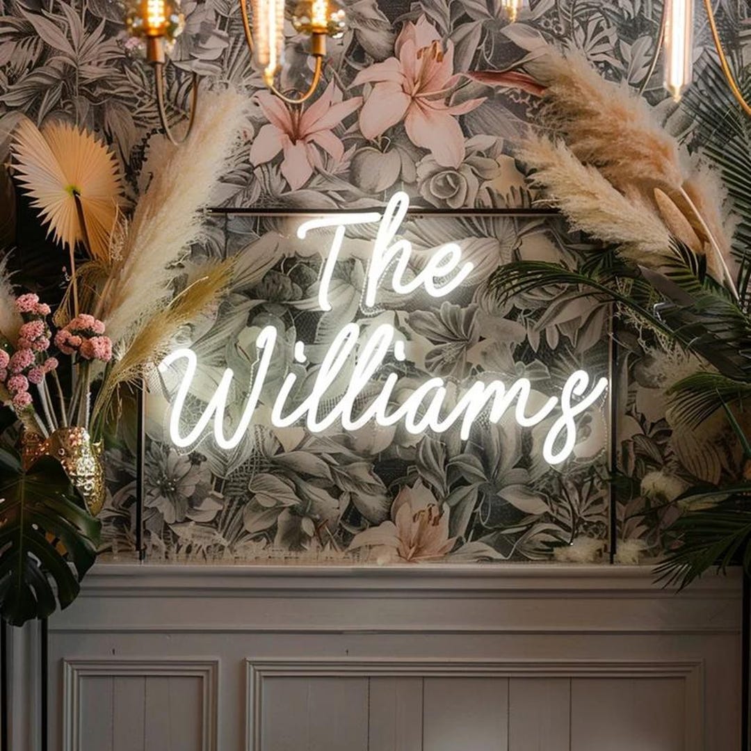 Custom Wedding Neon Sign,custom Name Neon Sign,name Neon Sign,neon Name ...