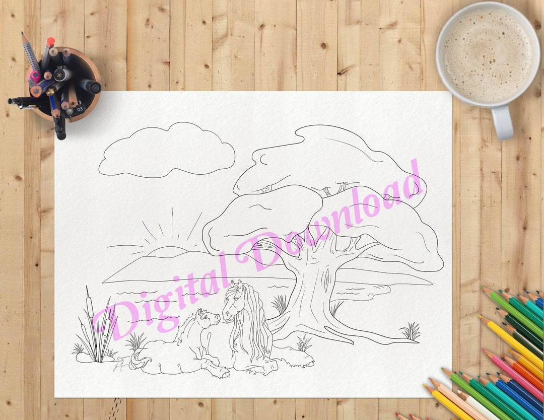 Gypsy Morning Coloring Page digital Download - Etsy