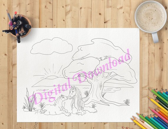 Gypsy Morning Coloring Page digital Download | Etsy