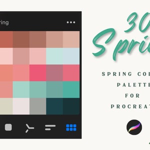 Spring Color Palette ,30 Swatch Set for Procreate on iPad - Etsy