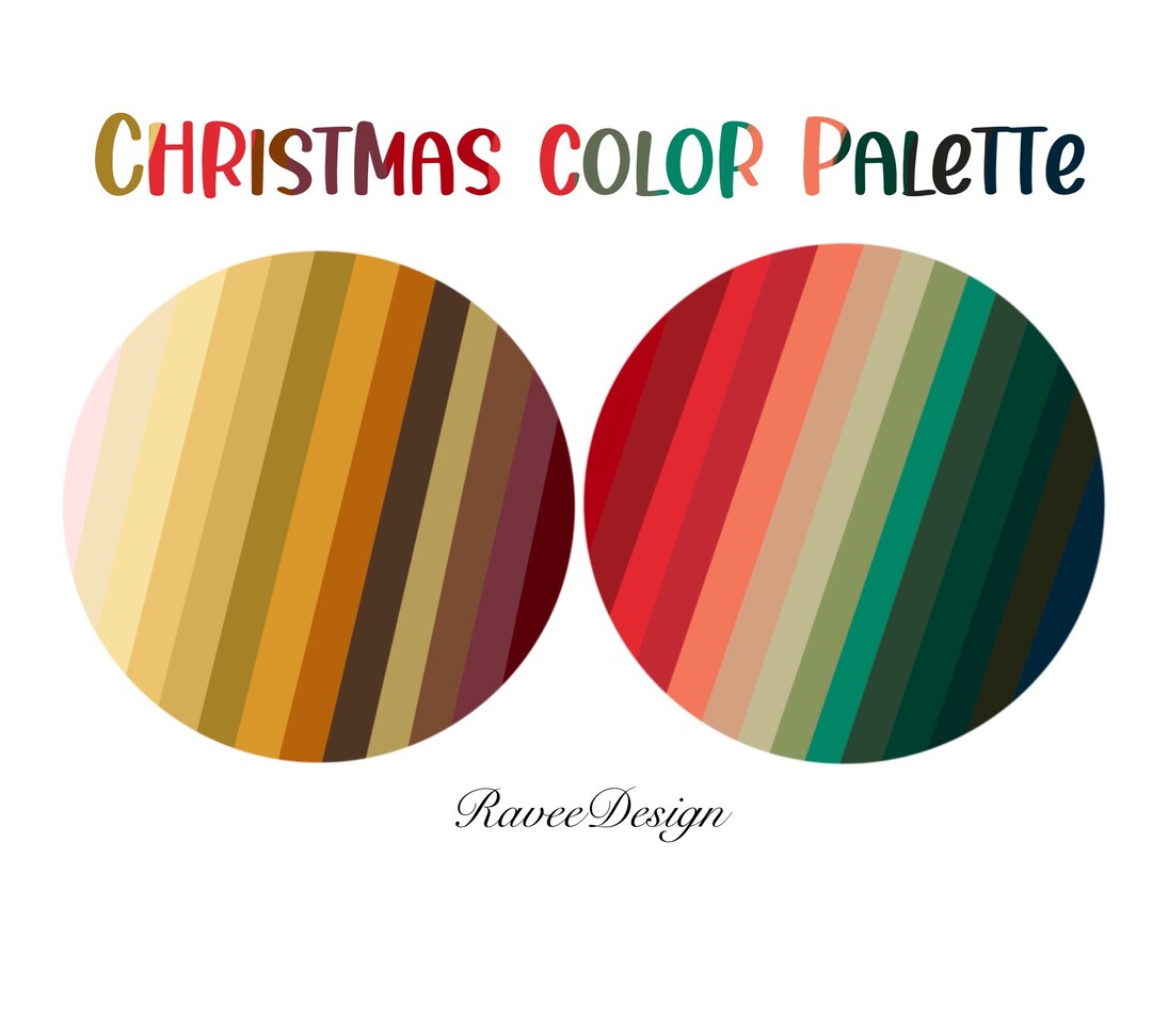 Christmas Color Palette, Swatch Palette for Procreate Palette on iPad ...
