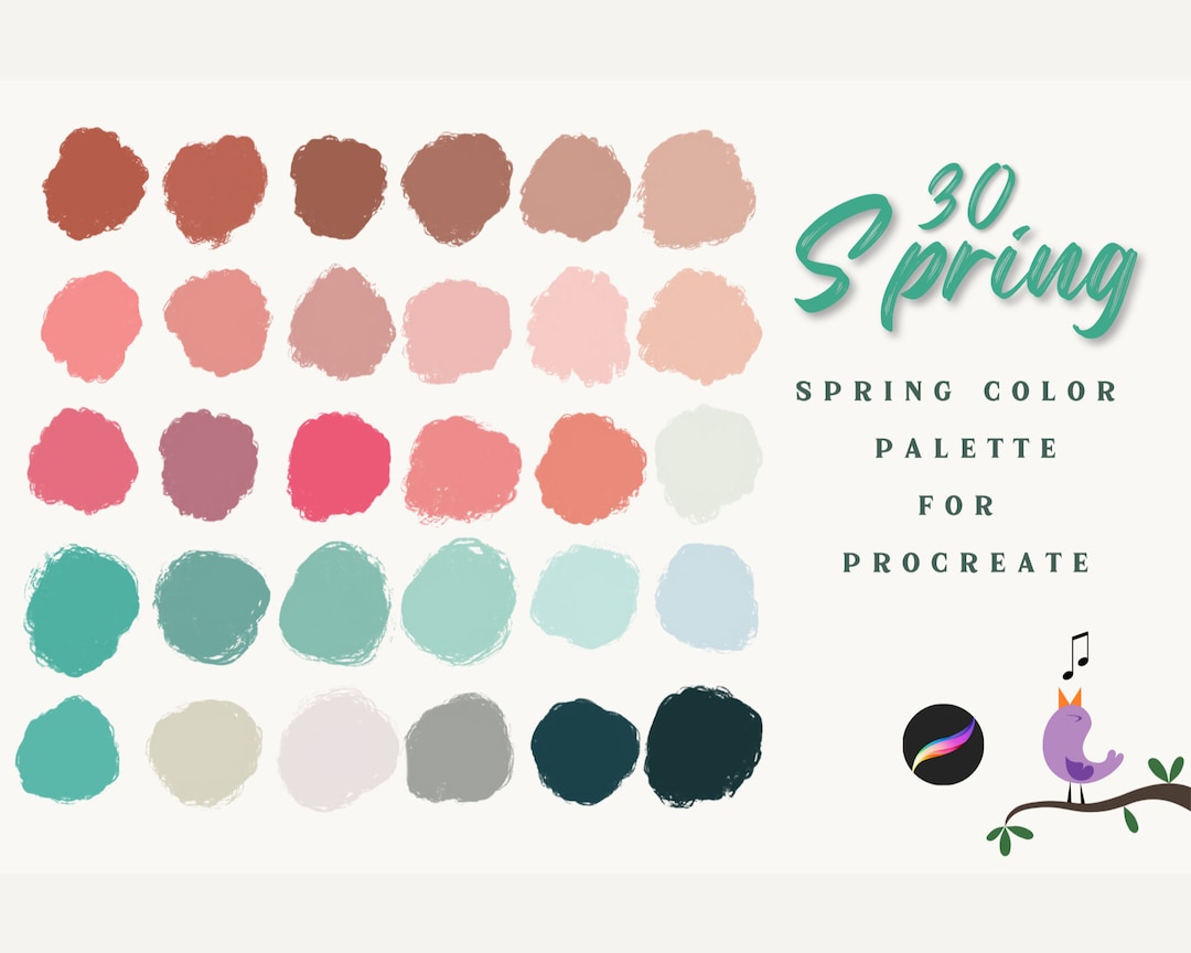 Spring Color Palette ,30 Swatch Set for Procreate on iPad - Etsy