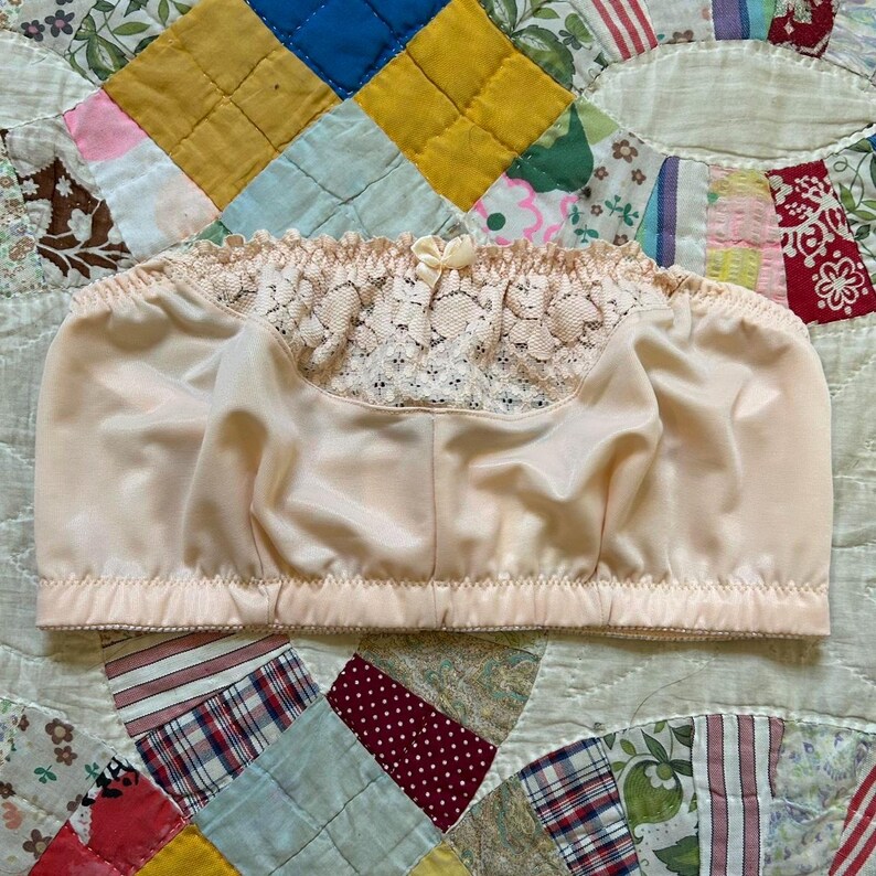 Vintage Pale Pink Strapless Lace Bra - Etsy