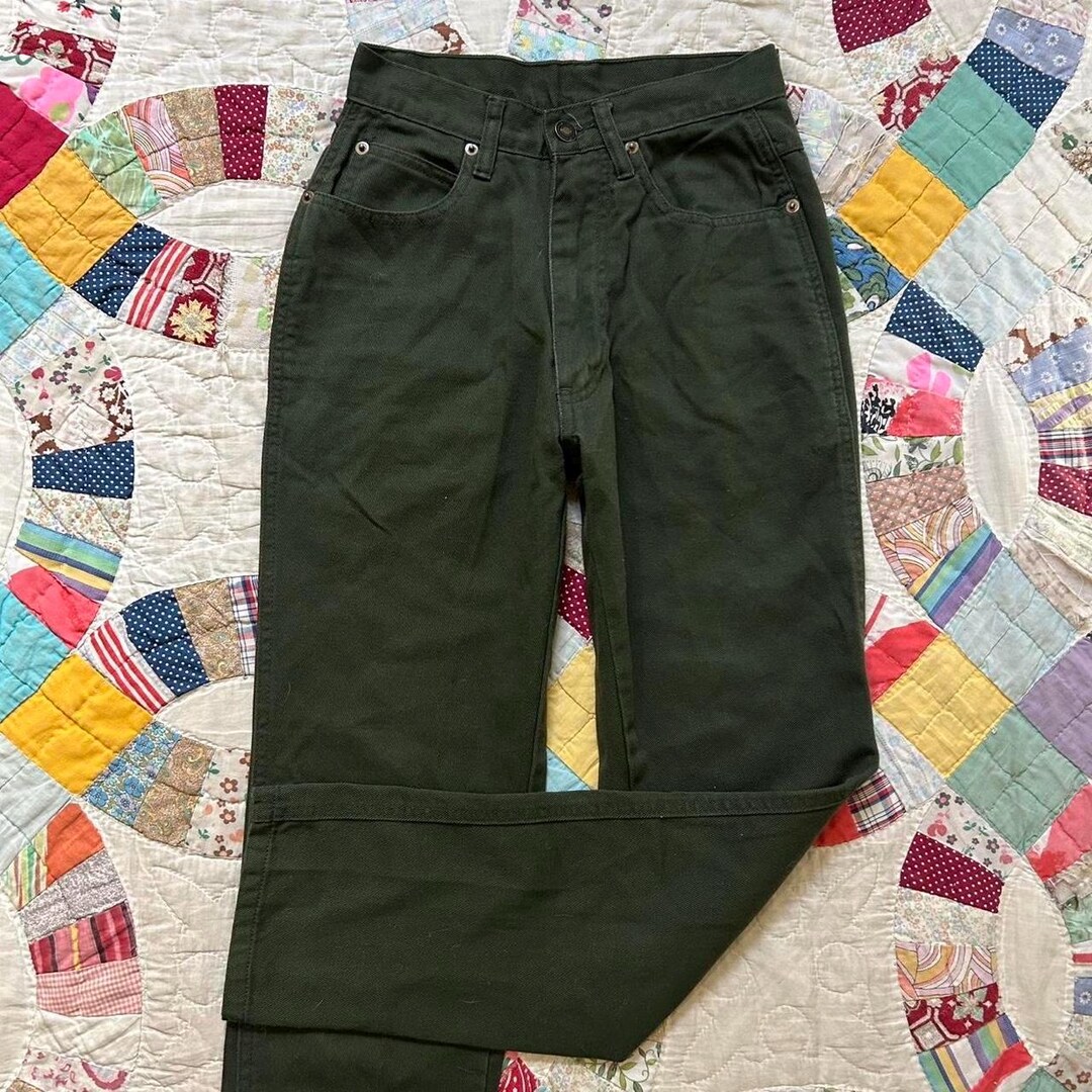 90s Vintage Forest Green Mid Rise Mom Jeans - Etsy
