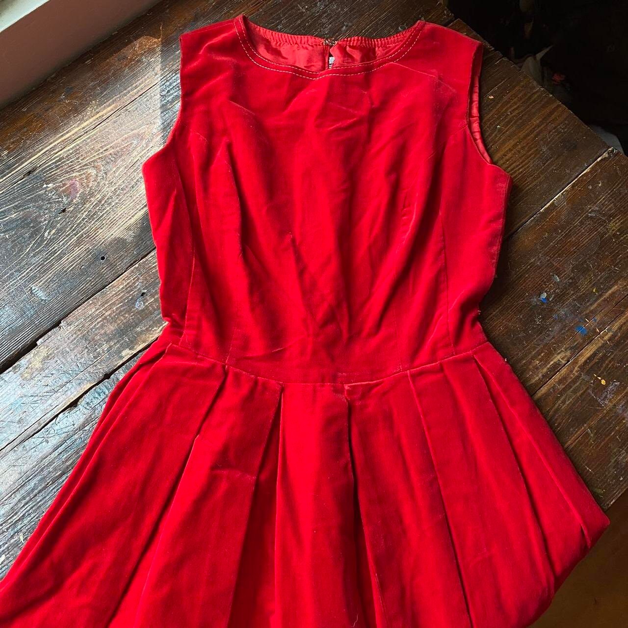 60s Vintage Red Velvet Cocktail Dress by Abby Michael Ltd. - Etsy