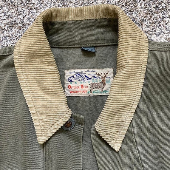 80s vintage sage green barn duster jacket - Gem