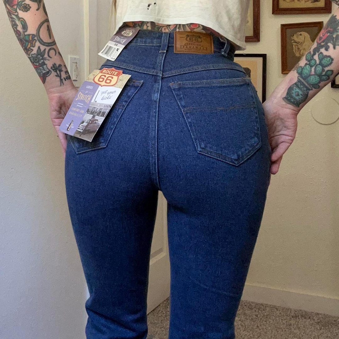 Y2K Deadstock Route 66 High Waist Stretch Fit Skinny Jeans - Etsy