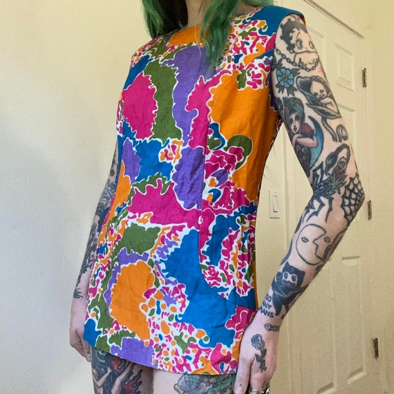 60s vintage handmade micro mini sleeveless tank top/d… - Gem