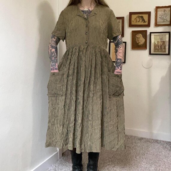 70s 80s vintage pale yellow and black micro gingham m… - Gem