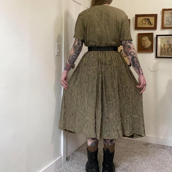 70s 80s vintage pale yellow and black micro gingham m… - Gem