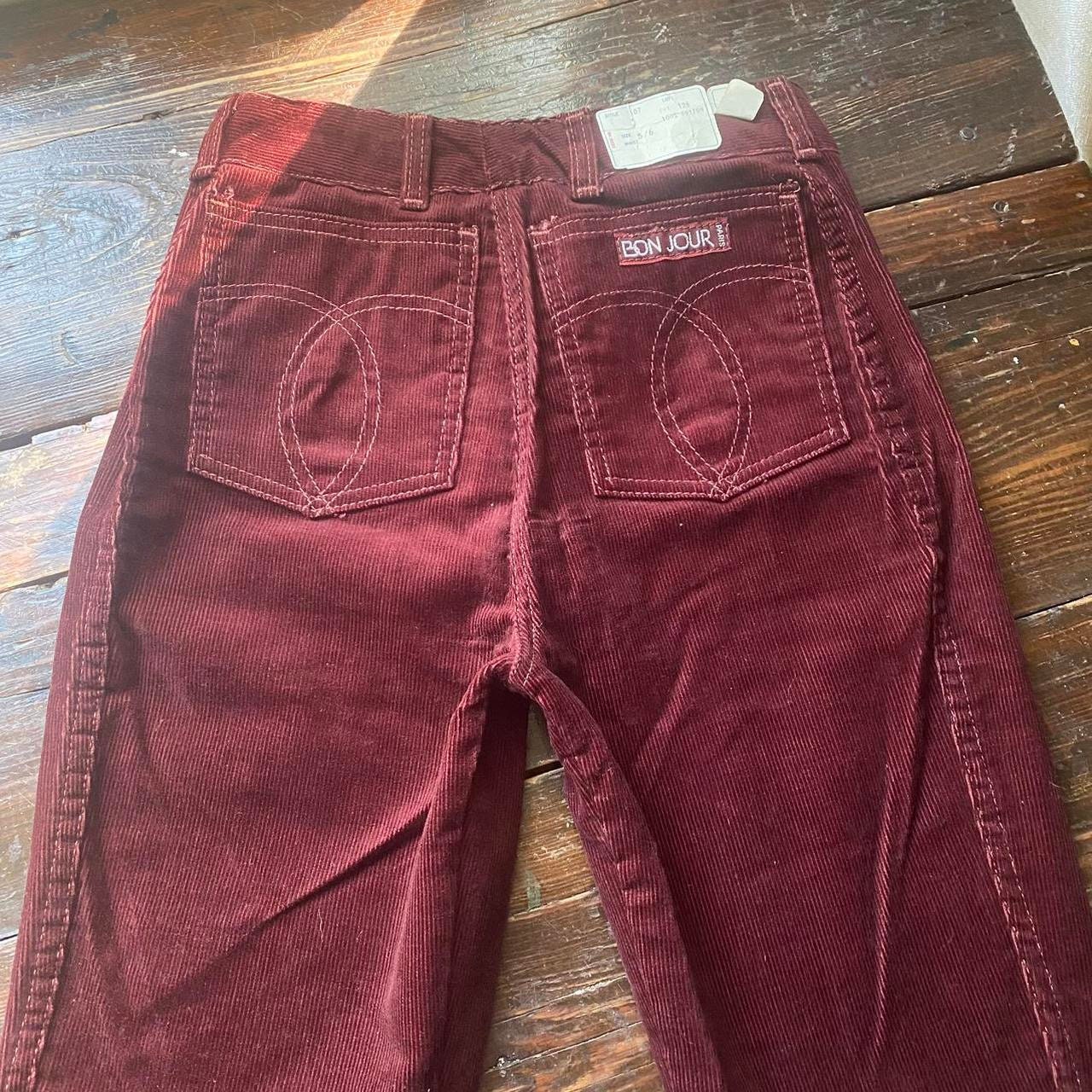 70s Vintage Burgundy Dead Stock Corduroy Jeans by Bonjour - Etsy