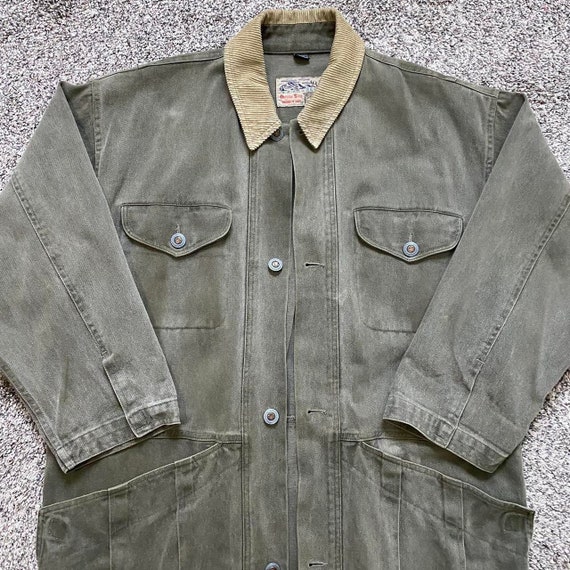 80s vintage sage green barn duster jacket - Gem