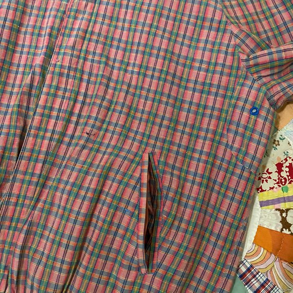 80s 90s vintage raglan blue pink and green reversible… - Gem