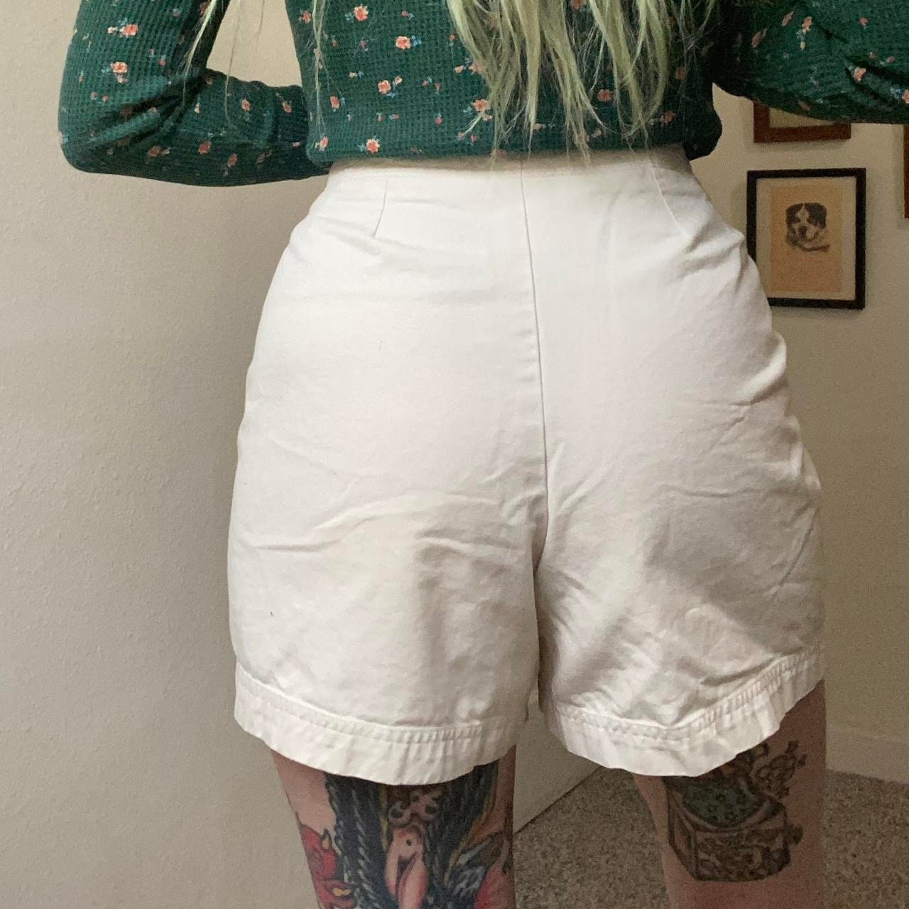 90s Vintage Cream Cotton Mini Skort - Etsy
