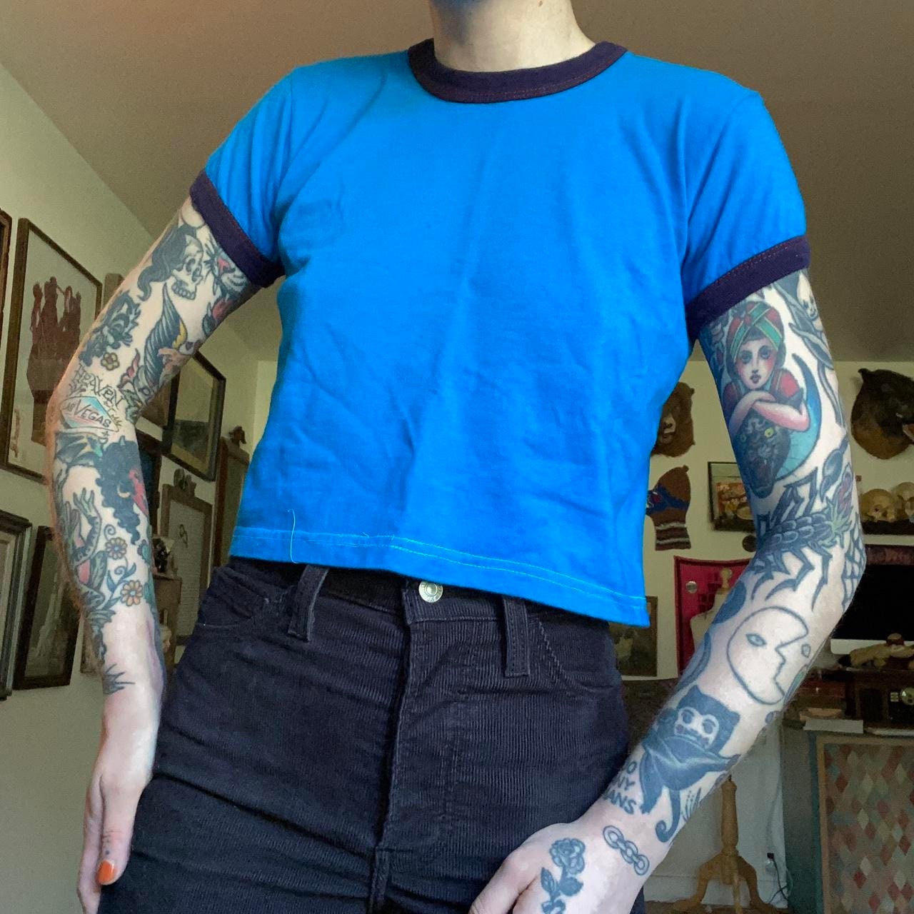 90s Vintage Anime Girl Cropped Ringer T-shirt by Pig Pen - Etsy