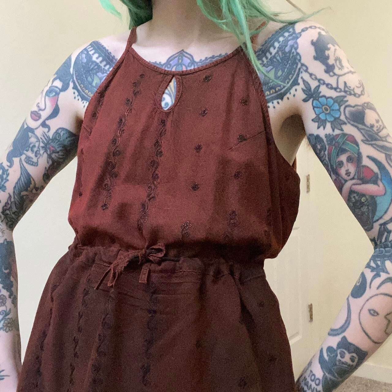 90s Vintage Indian Two Piece Dress and Skirt Set - Etsy