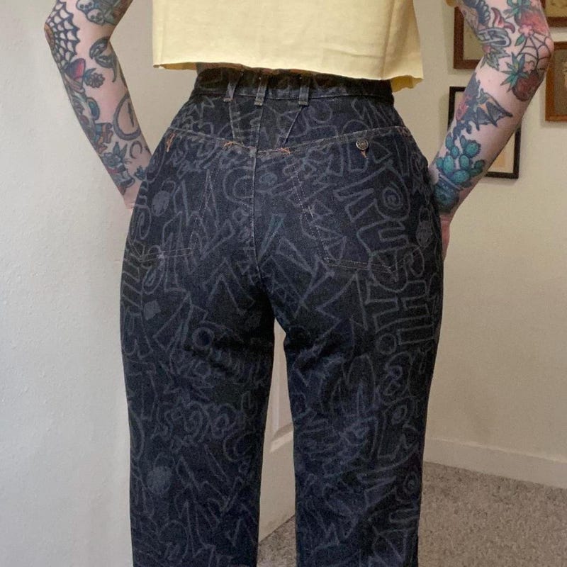 Abstract Jeans - Etsy