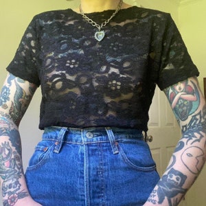 Sheer Vintage Tops - Etsy Sheer Vintage Tops - Etsy