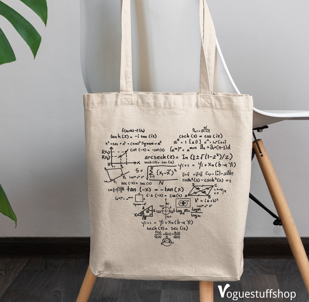 Math Teacher Tote Bag, School Leaving Gift, Science Teacher Tote Bag ...